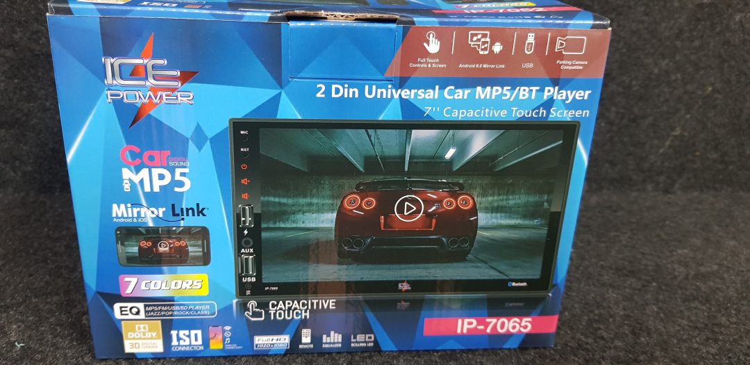 ICE POWER IPX- 7043 2DIN 7″ TOUCHSCREEN UNIVERSAL MP5 BT MEDIA PLAYER