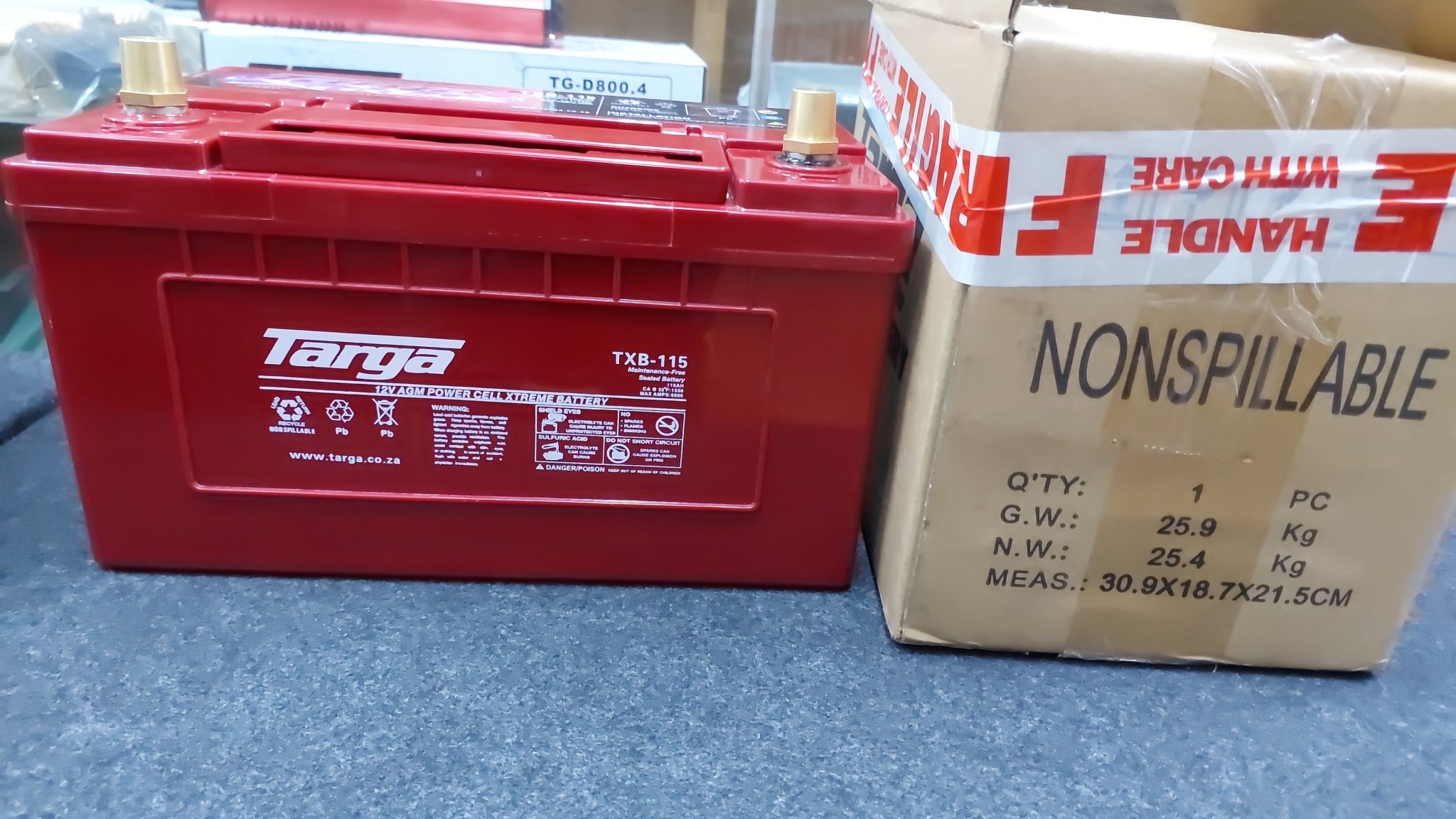 TARGA TXB115A 12V 6000CCA AGM DEEP CYCLE BATTERY