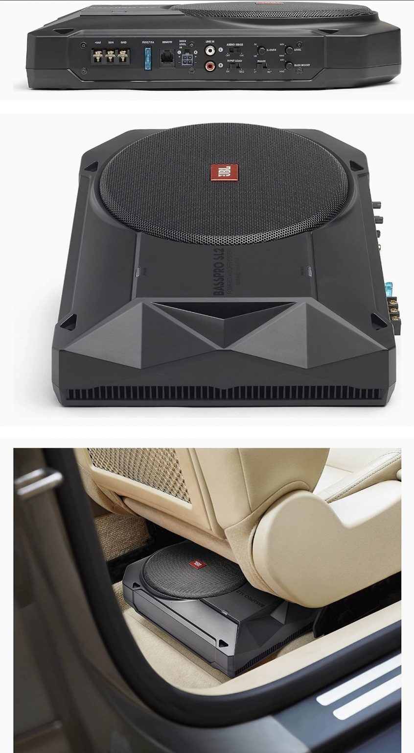 JBL BASS PRO8 SL 8″ UNDERSEAT ACTIVE SUBWOOFER (BUILT IN CLASS D AMPLIFIER)